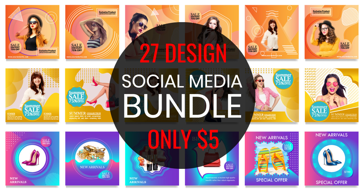 Fashion Social Media Template Bundle Bundle · Creative Fabrica