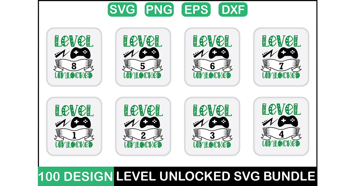Level Unlocked SVG Bundle Bundle · Creative Fabrica
