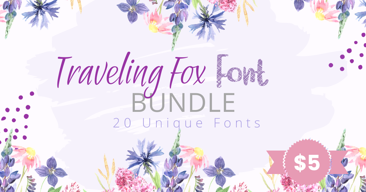 Traveling Fox Font Bundle Bundle · Creative Fabrica