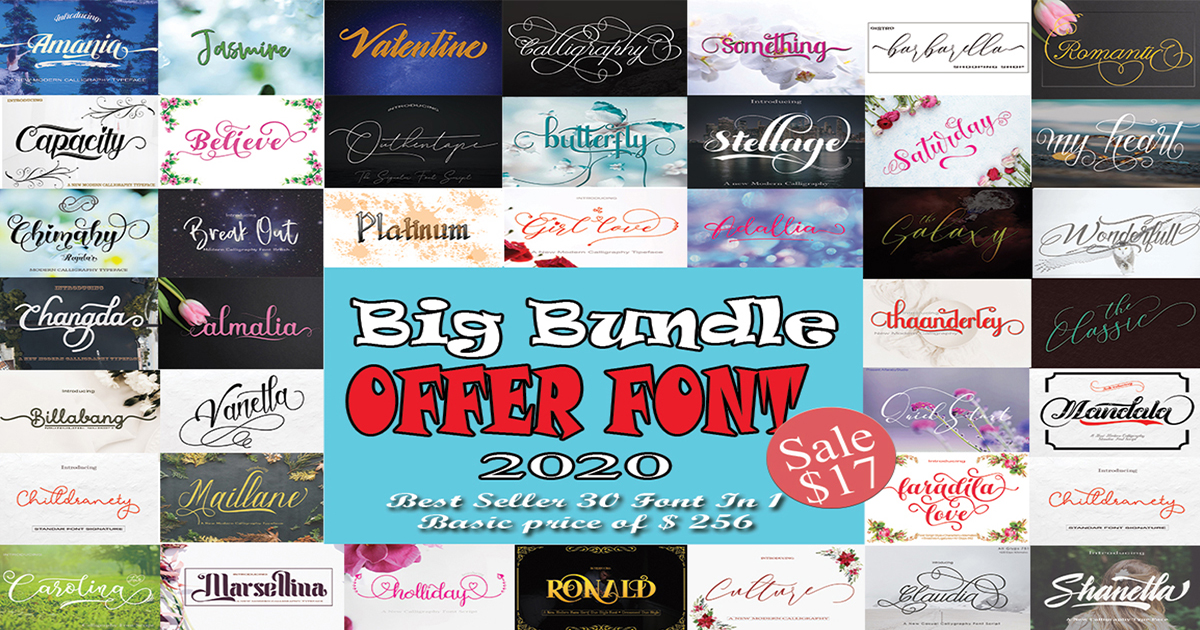 Big Bundle Offer Font 2020 Bundle · Creative Fabrica
