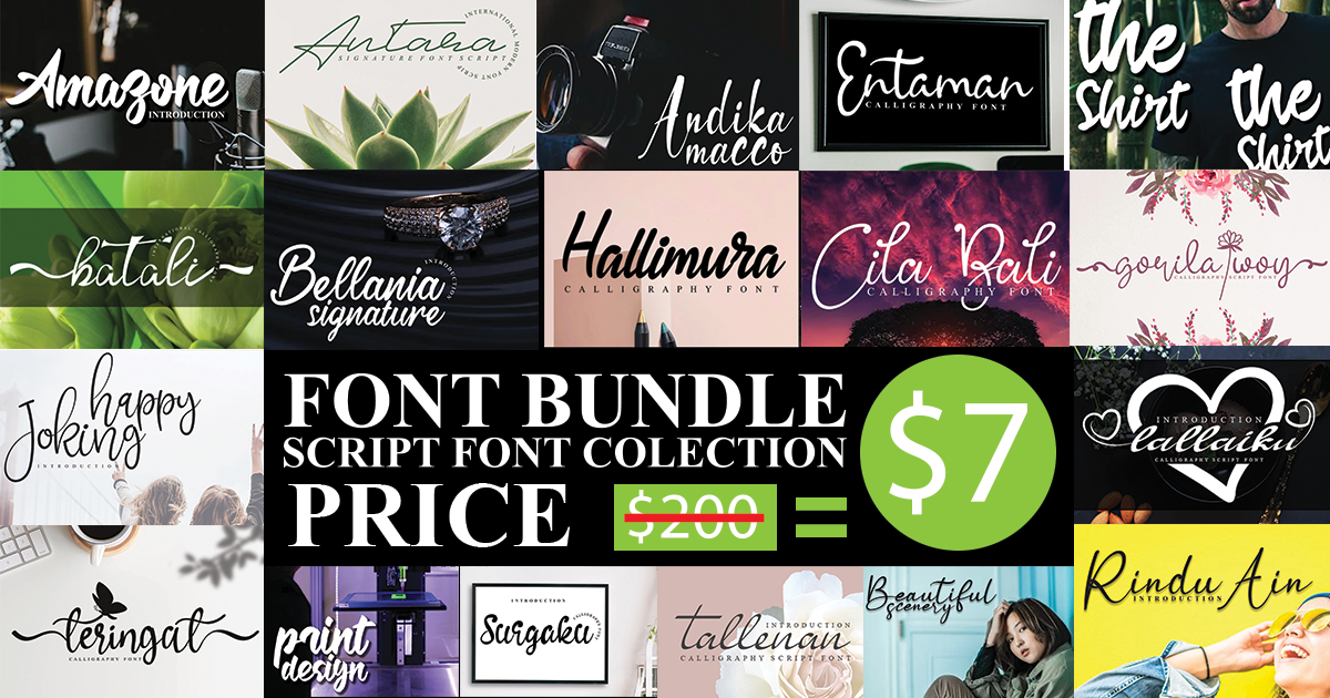 Script Font Collection Bundle · Creative Fabrica