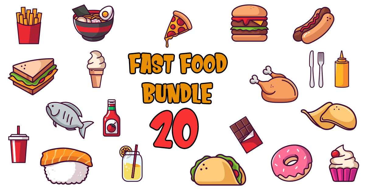 Fast Food Bundle Bundle · Creative Fabrica