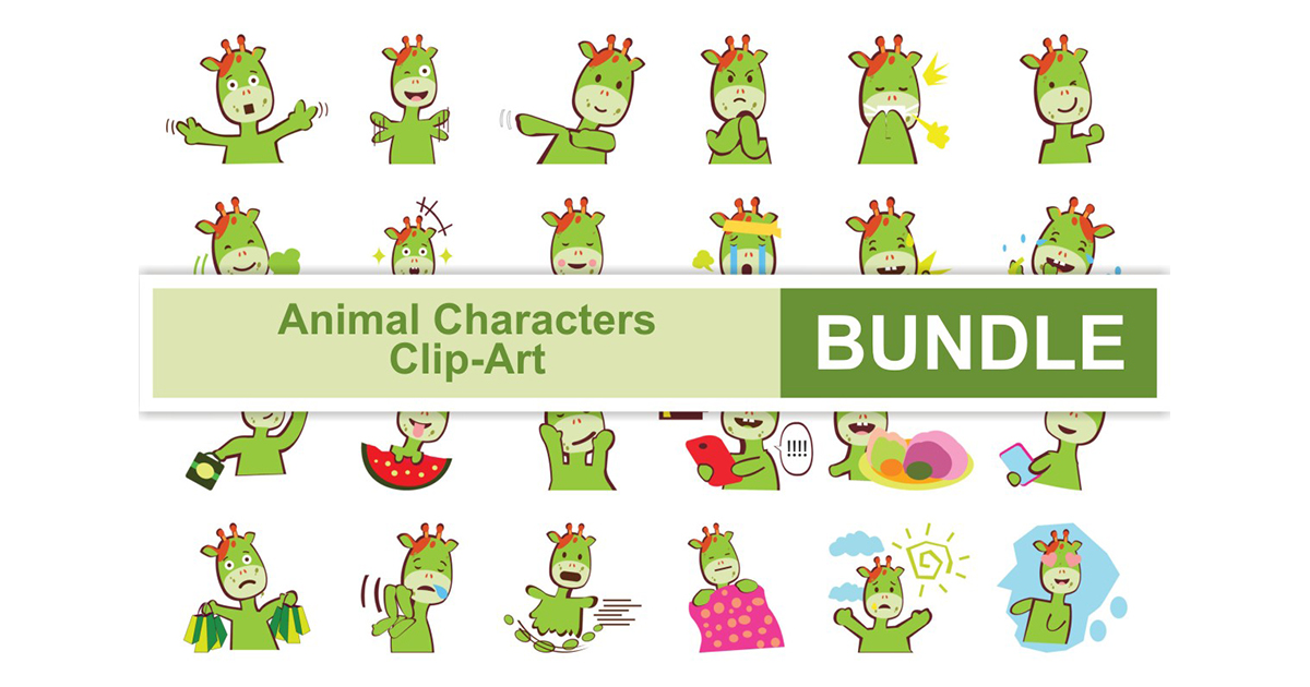 Animal Characters Bundle Bundle · Creative Fabrica