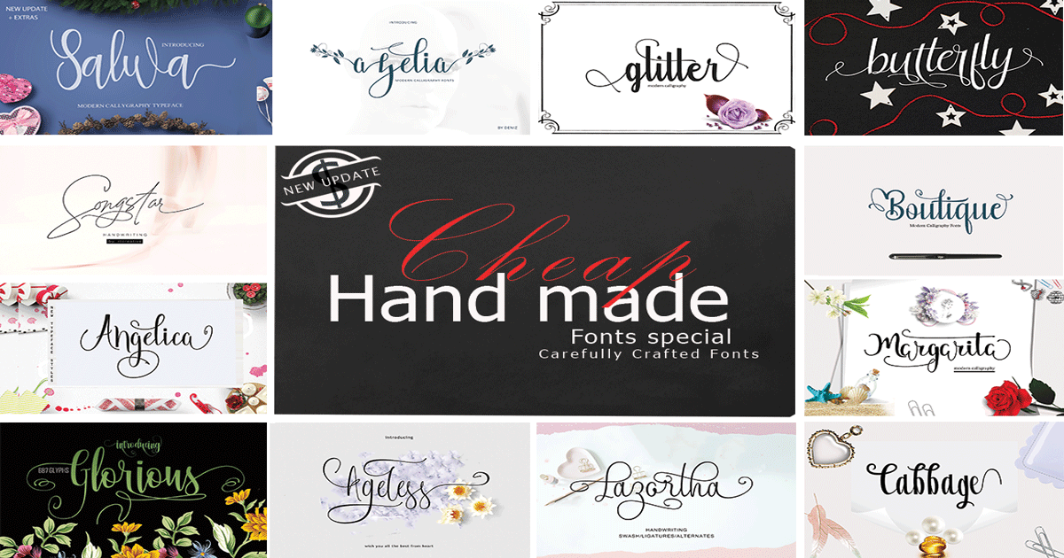Incredible Handwritten Fonts Bundle Bundle · Creative Fabrica