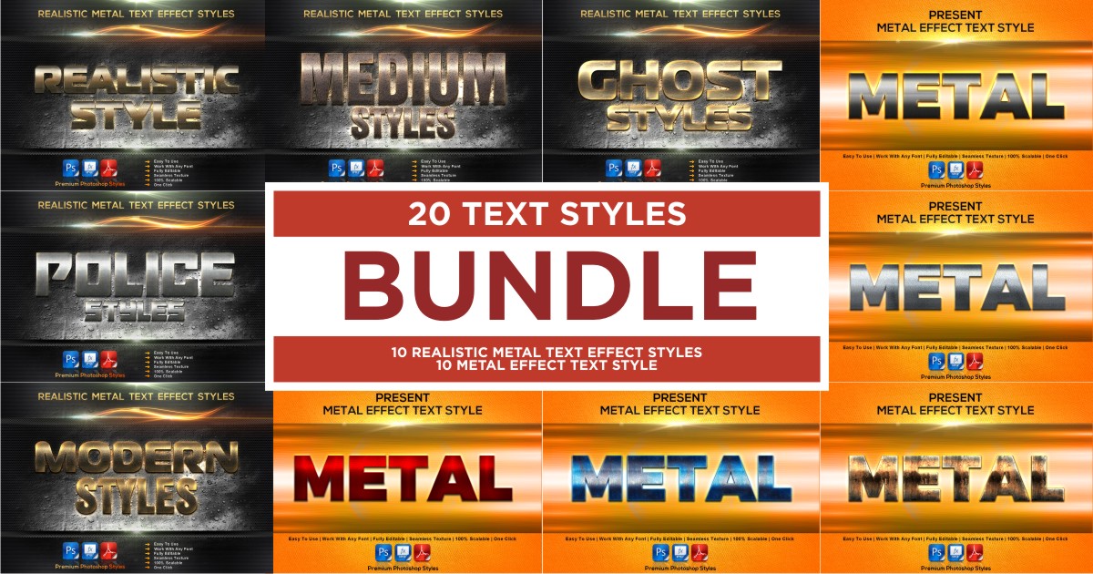 Text Effect Styles Bundle Bundle · Creative Fabrica