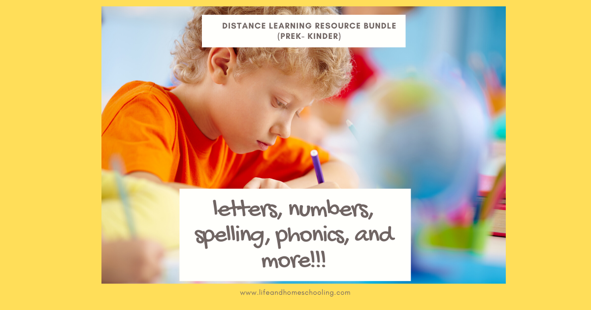 Kindergarten Distance Learning Bundle Bundle · Creative Fabrica