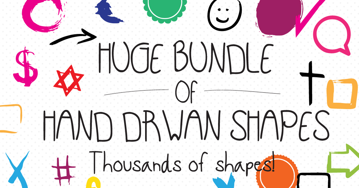 Huge Bundle of Hand-drawn Shapes Bundle · Creative Fabrica