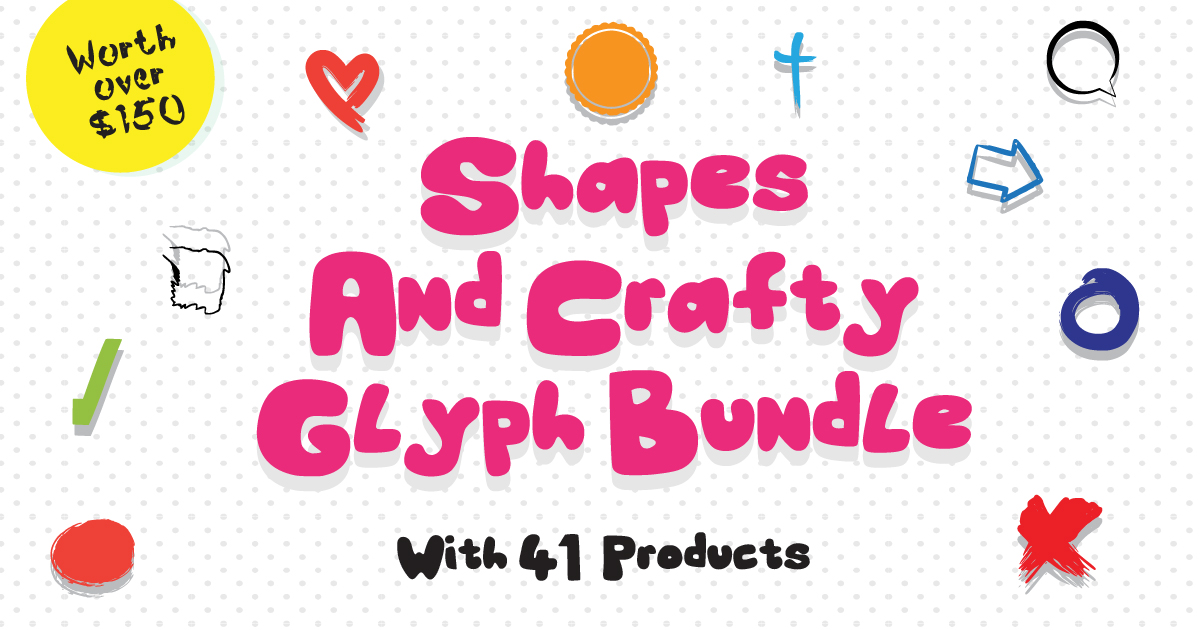 Crafting & Shapes Glyph Bundle Bundle · Creative Fabrica