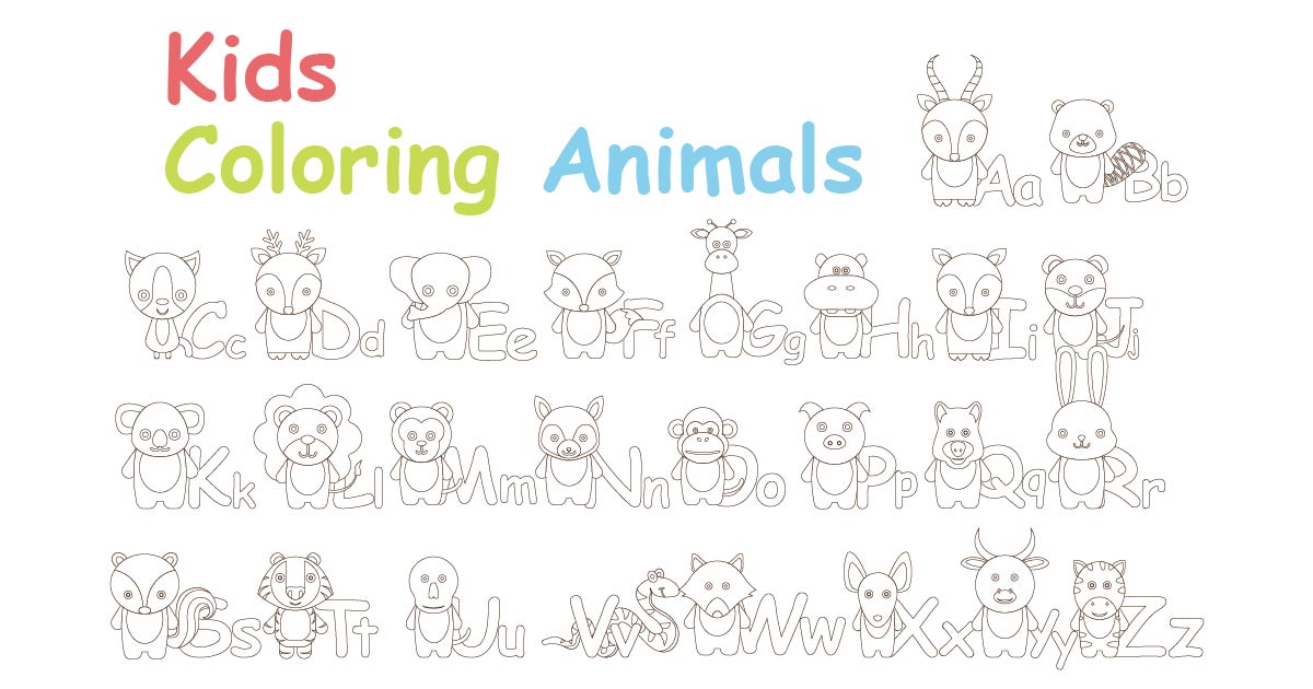 Kids Coloring Animals Bundle Bundle · Creative Fabrica