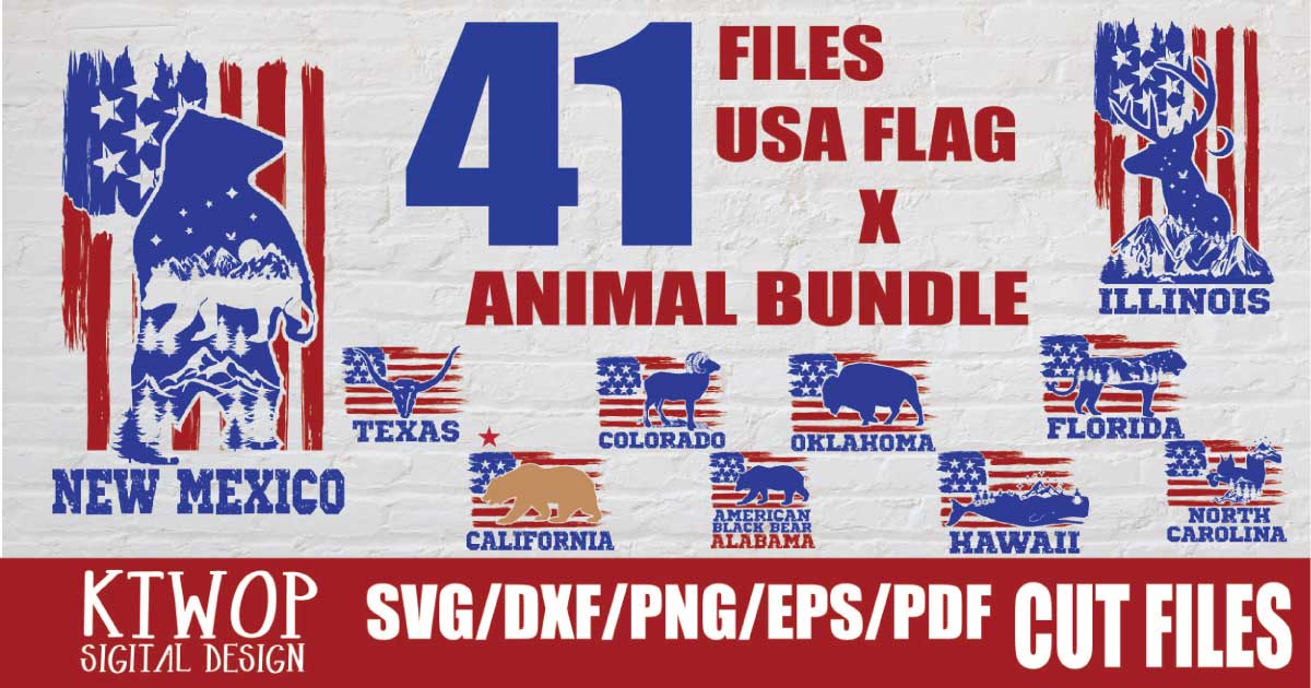 Fourth of July States Bundle Bundle · Creative Fabrica