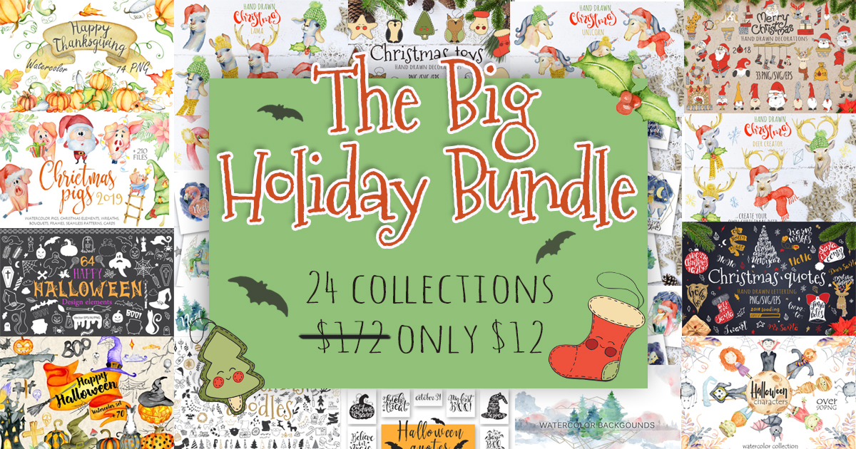 The Big Holiday Bundle Bundle · Creative Fabrica