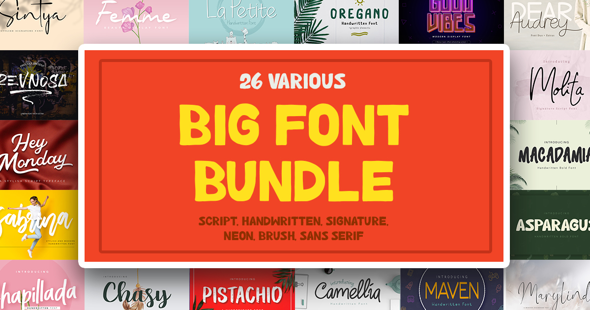 Big Font Bundle Bundle · Creative Fabrica