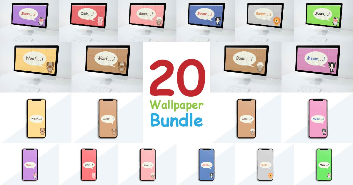 Desktop & Phone Wallpaper Bundle Bundle · Creative Fabrica