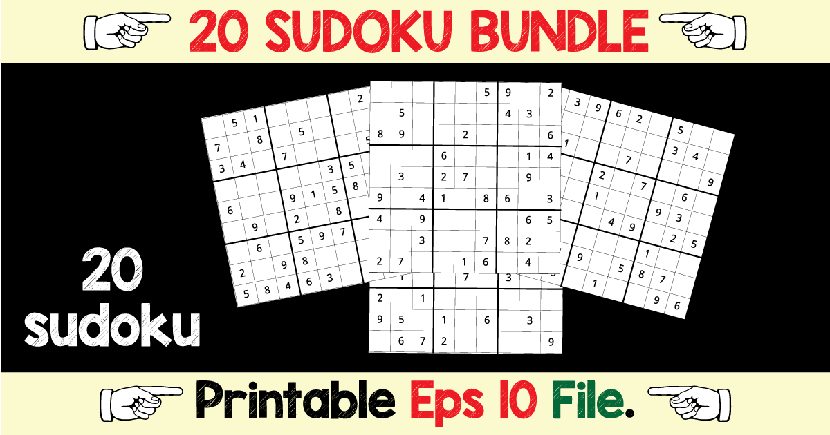 20 Sudoku Bundle Bundle · Creative Fabrica