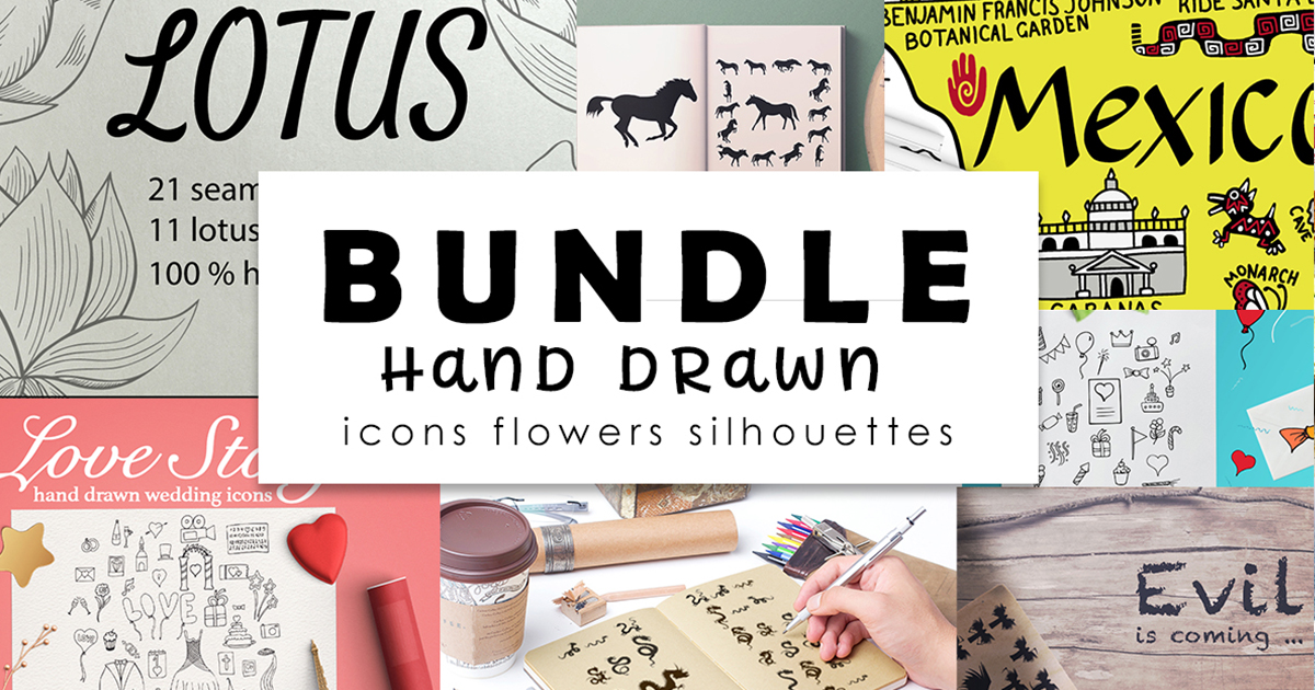 Hand-Drawn Bundle Bundle · Creative Fabrica