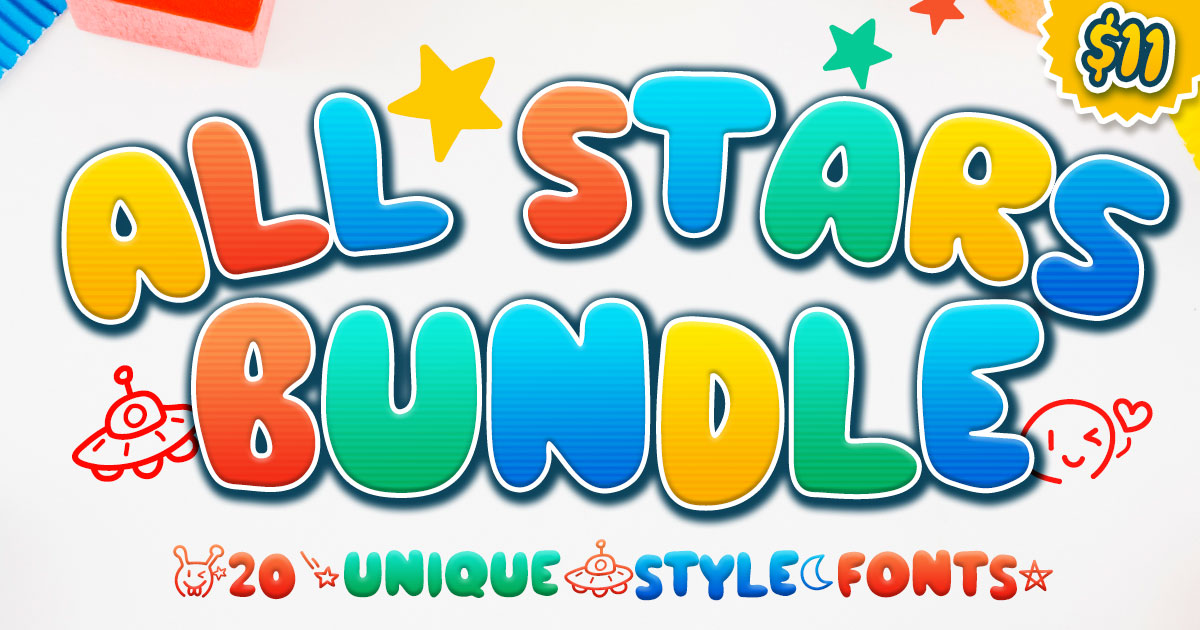 All Stars Fonts Bundle Bundle · Creative Fabrica