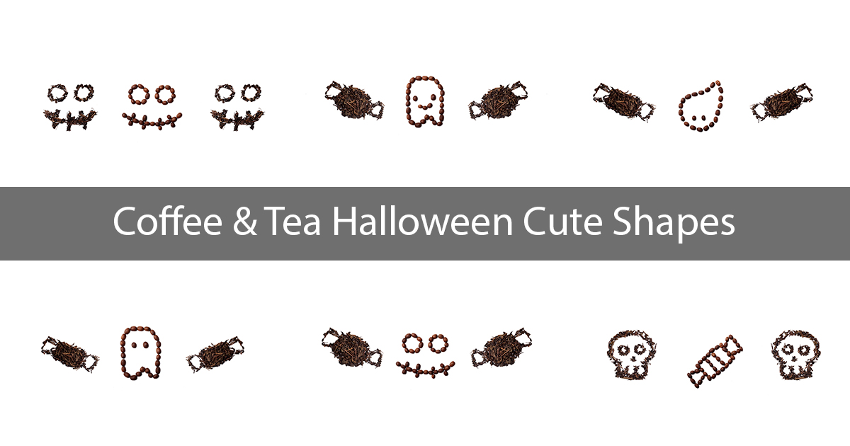 Coffee & Tea Halloween Cute Shape Bundle Bundle · Creative Fabrica