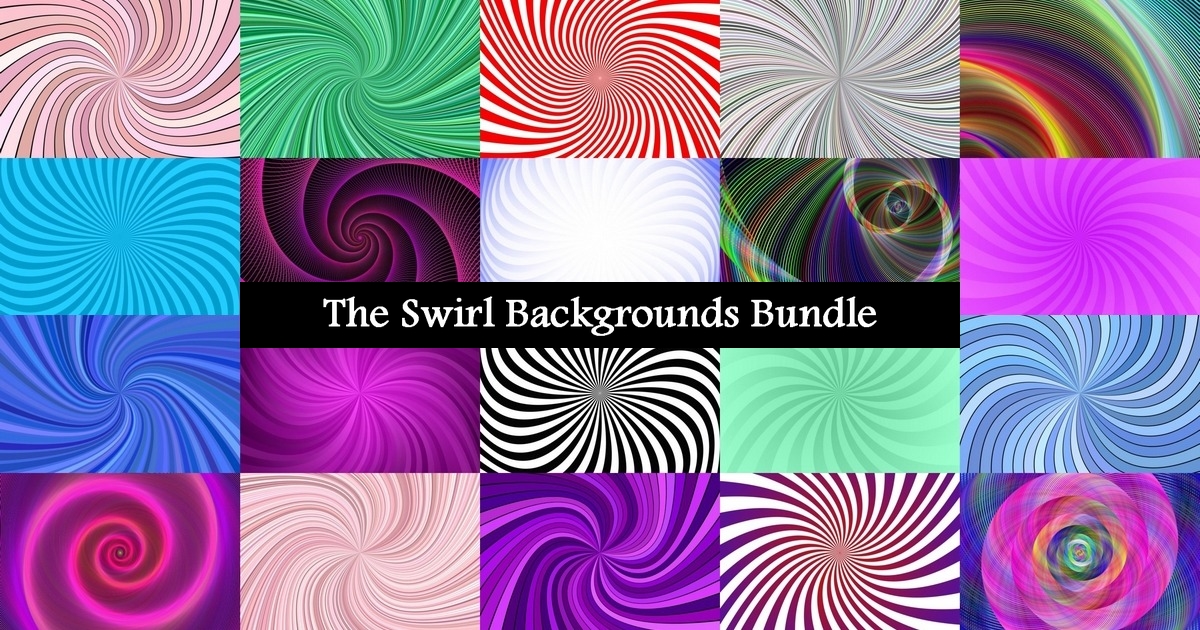The Swirl Backgrounds Bundle Bundle · Creative Fabrica