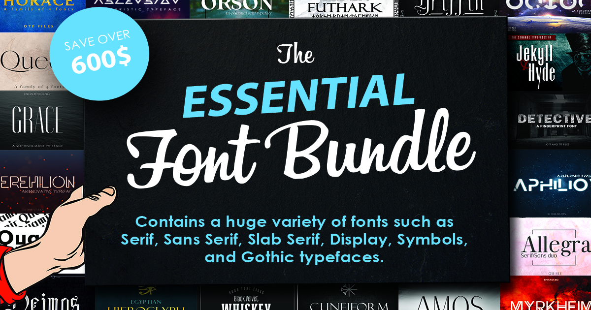 The Essential Font Bundle Bundle · Creative Fabrica