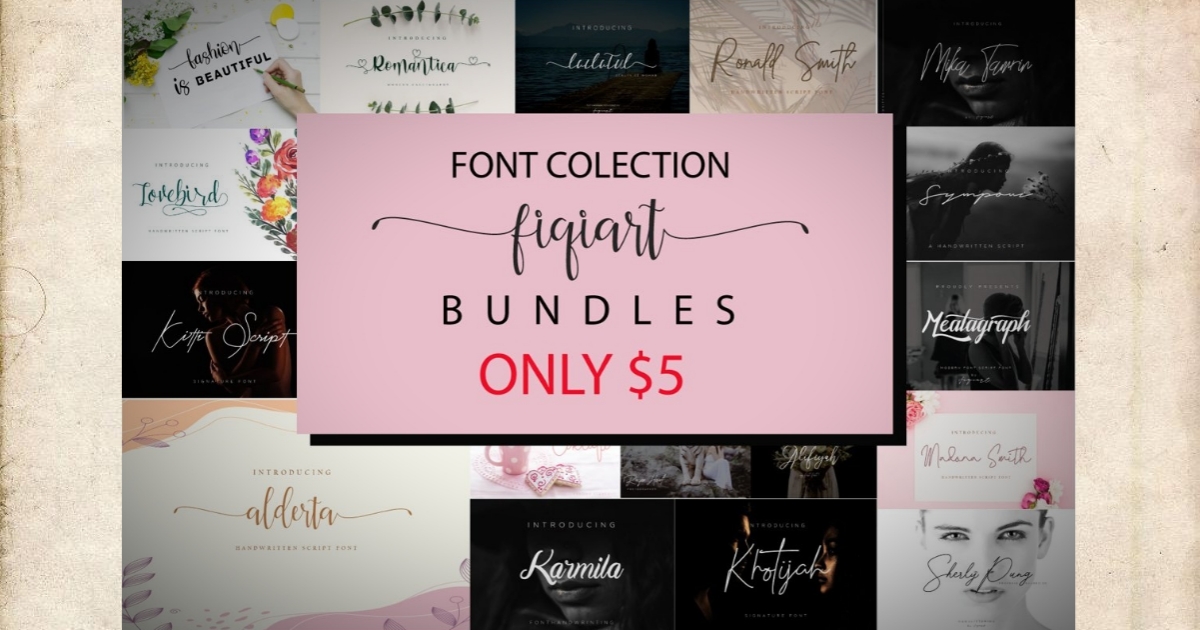 Font Collection Bundle Vol 1 Bundle · Creative Fabrica