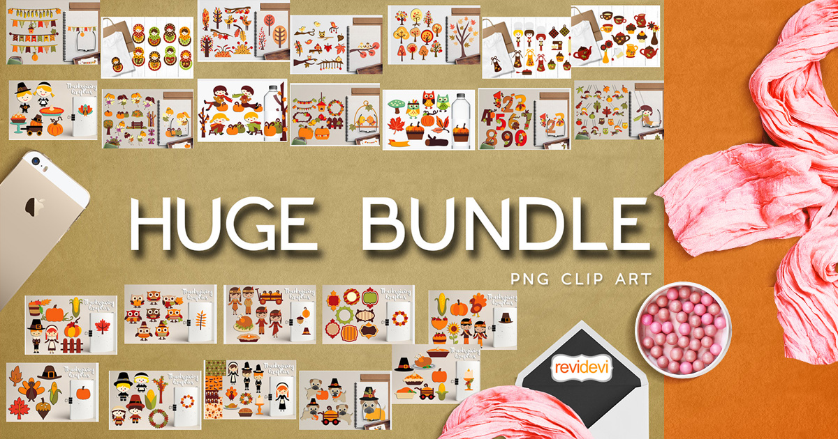 Autumn and Thanksgiving Huge Bundle Bundle · Creative Fabrica