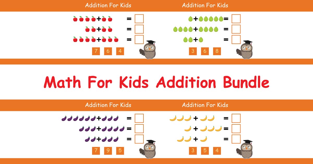 Math for Kids - Addition Bundle Bundle · Creative Fabrica