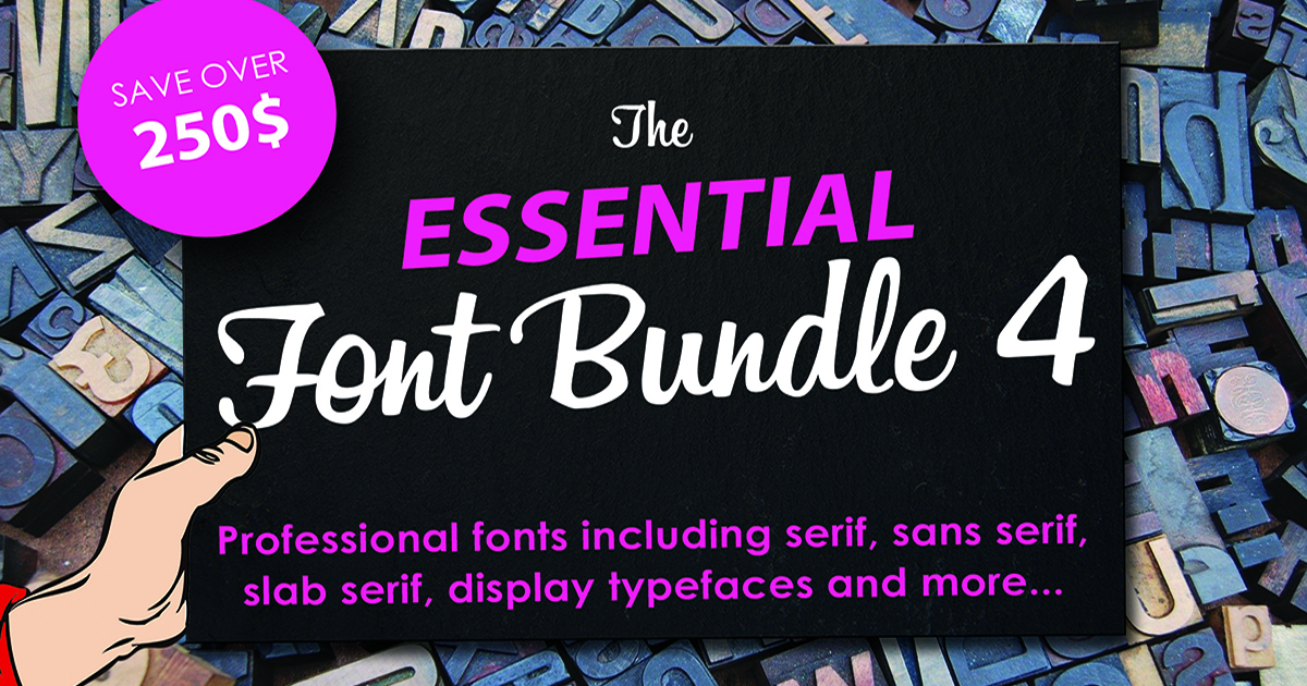 The Essential Font Bundle 4 Bundle · Creative Fabrica