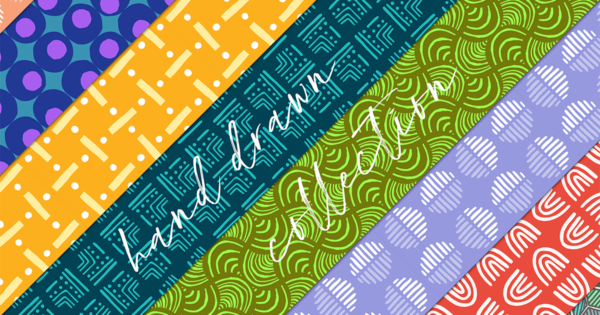 Hand Drawn Doodle Patterns Bundle Bundle · Creative Fabrica