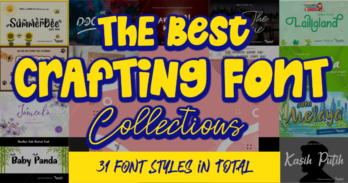 The Best Crafting Fonts Bundle Bundle · Creative Fabrica