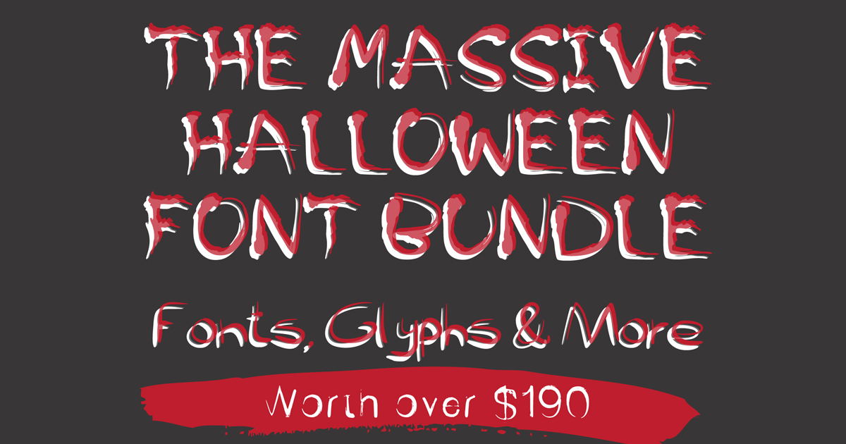 The Massive Halloween Font Bundle + More Bundle · Creative Fabrica