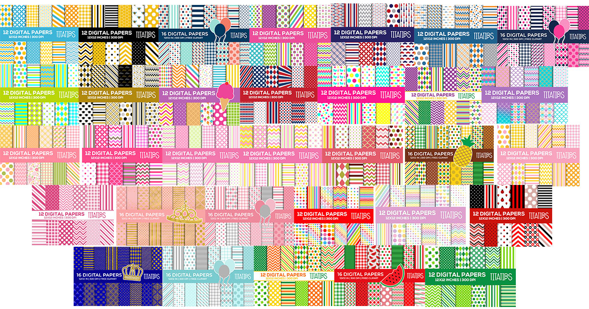 Digital Papers Bundle Bundle · Creative Fabrica