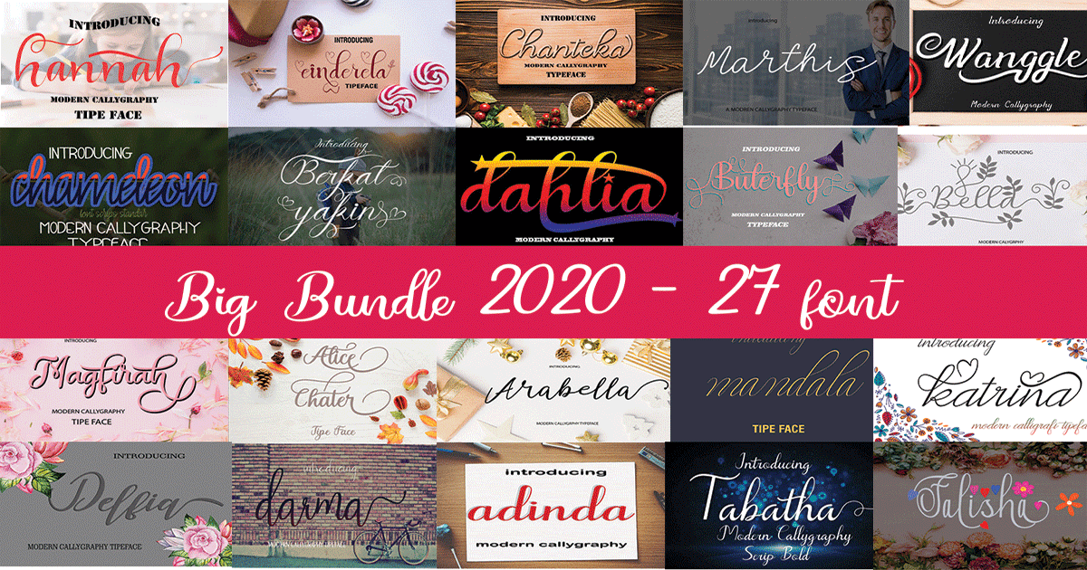 Big Fonts Bundle Bundle · Creative Fabrica