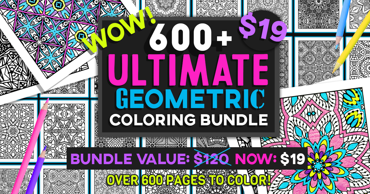 600+ Ultimate Geometric Coloring Bundle Bundle · Creative Fabrica