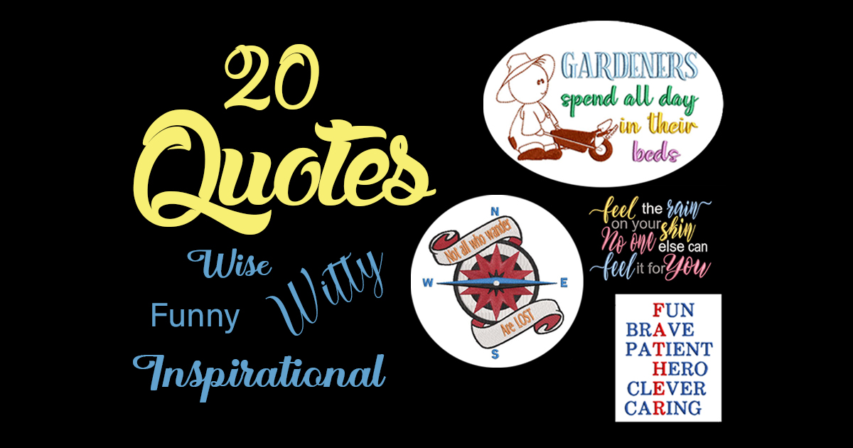 Twenty Embroidery Quotes Bundle Bundle · Creative Fabrica