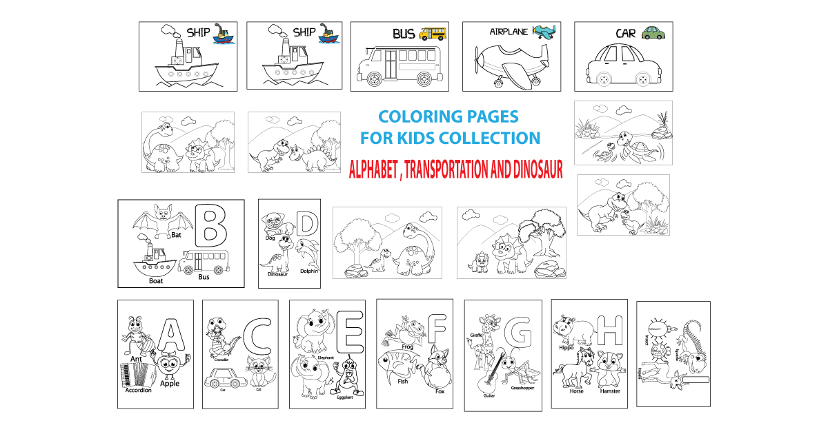 Coloring Pages for Kids Bundle Bundle · Creative Fabrica