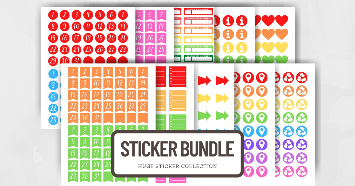Huge Sticker Bundle Bundle · Creative Fabrica
