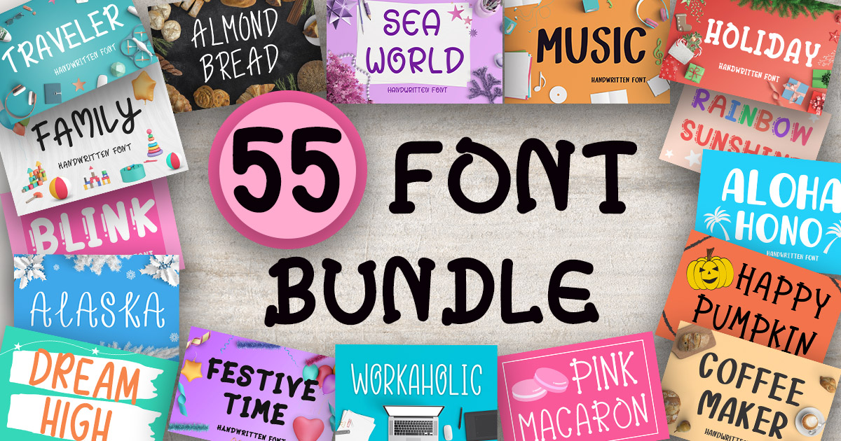 Big Fonts Bundle Bundle · Creative Fabrica