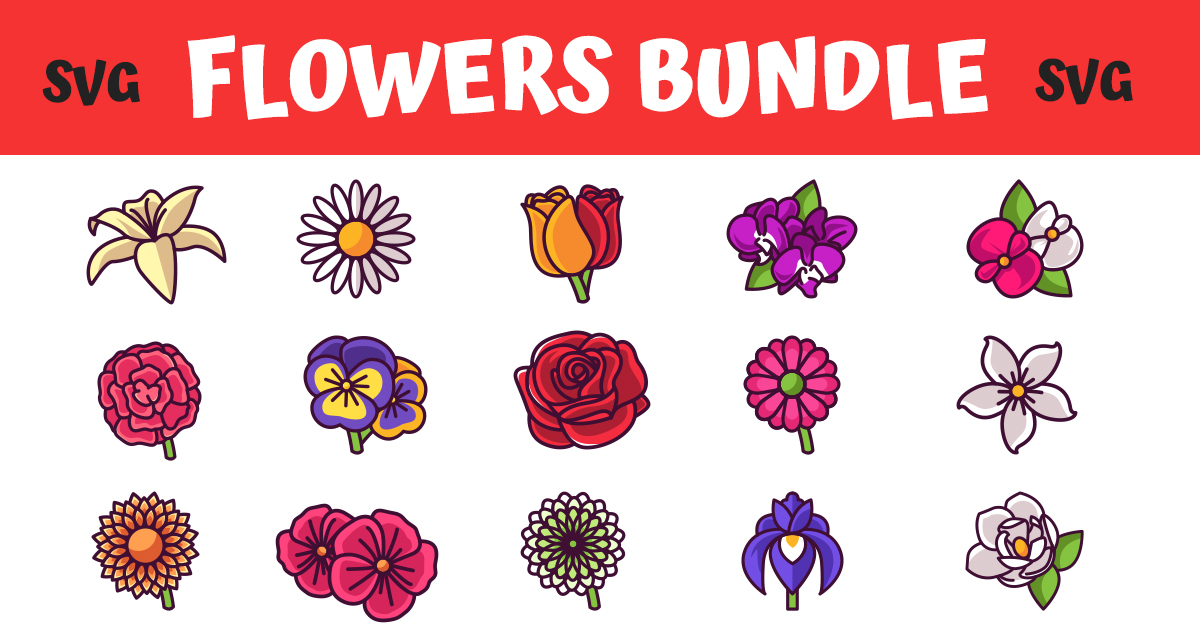 Beautiful Flowers Bundle Bundle · Creative Fabrica