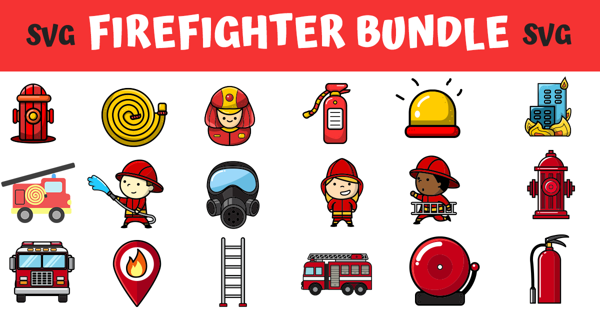 Beautiful Firefighter Bundle Bundle · Creative Fabrica