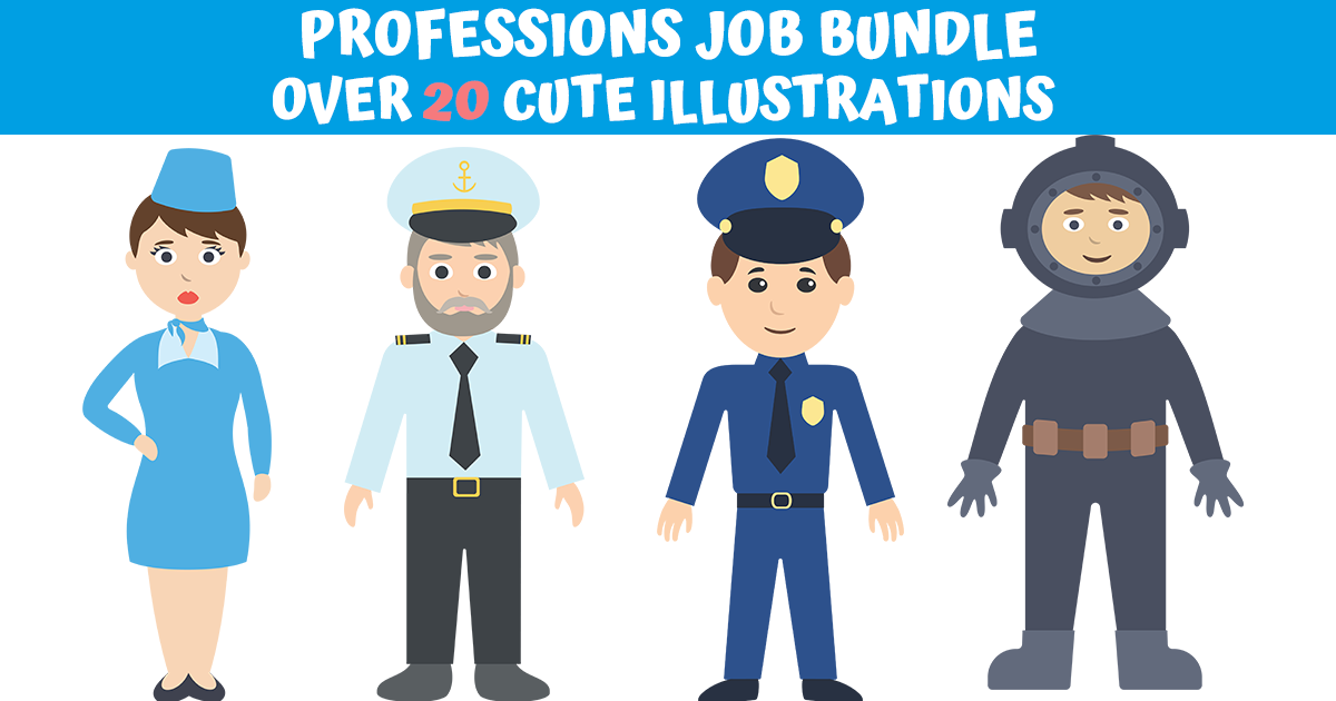 Professions Job Bundle Bundle · Creative Fabrica