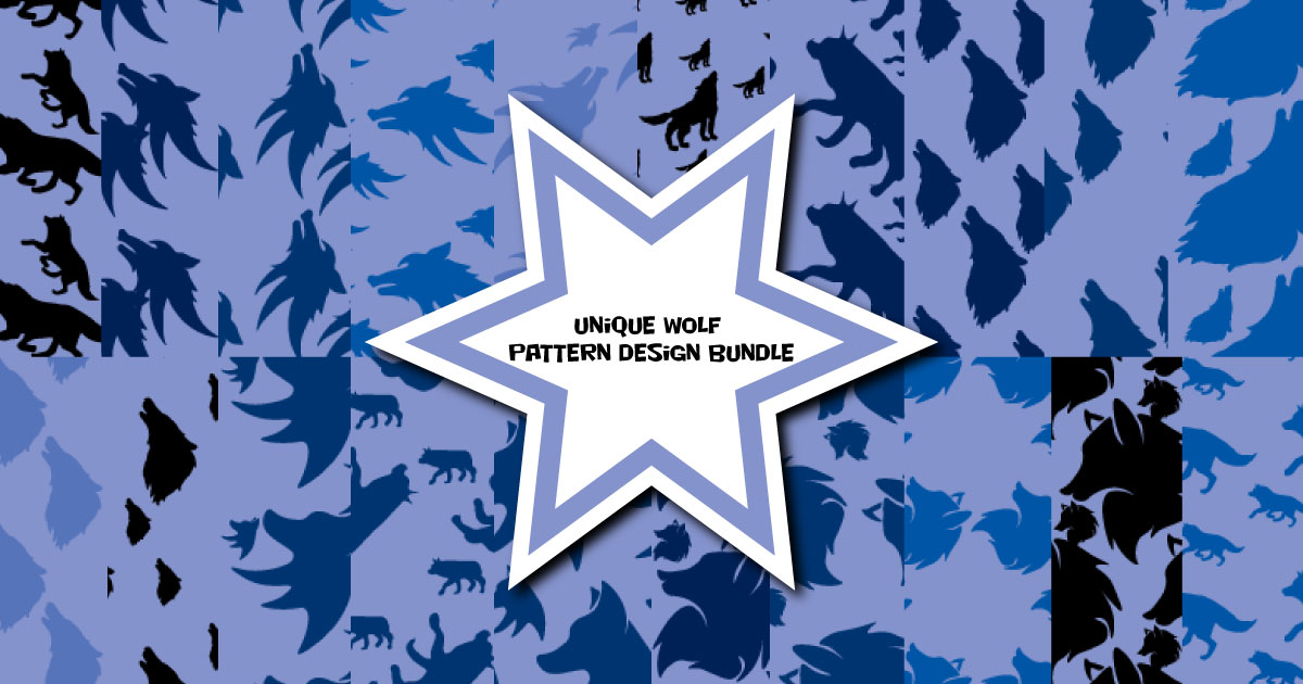 Wolf Pattern Design Bundle Bundle · Creative Fabrica