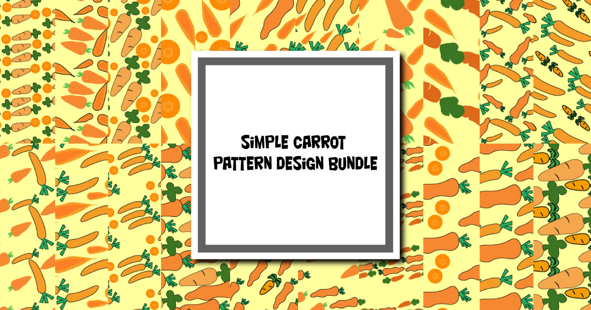 Simple Carrot Pattern Design Bundle Bundle · Creative Fabrica