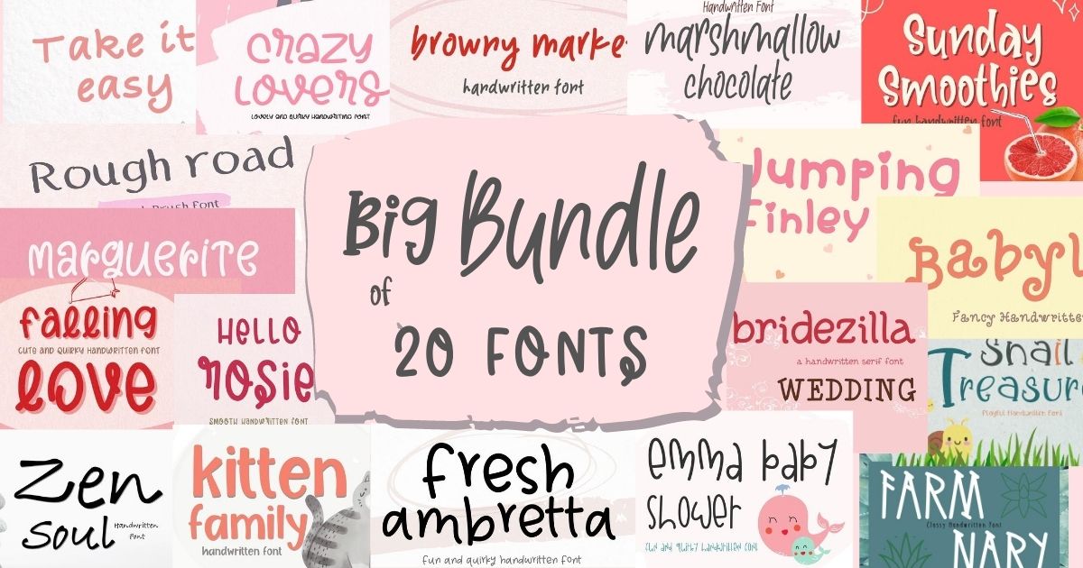 Big Fonts Bundle Bundle · Creative Fabrica