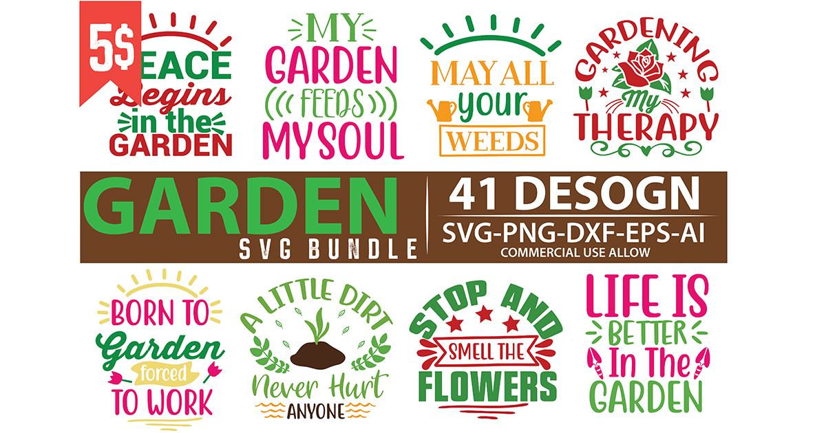 Garden SVG Bundle Bundle · Creative Fabrica