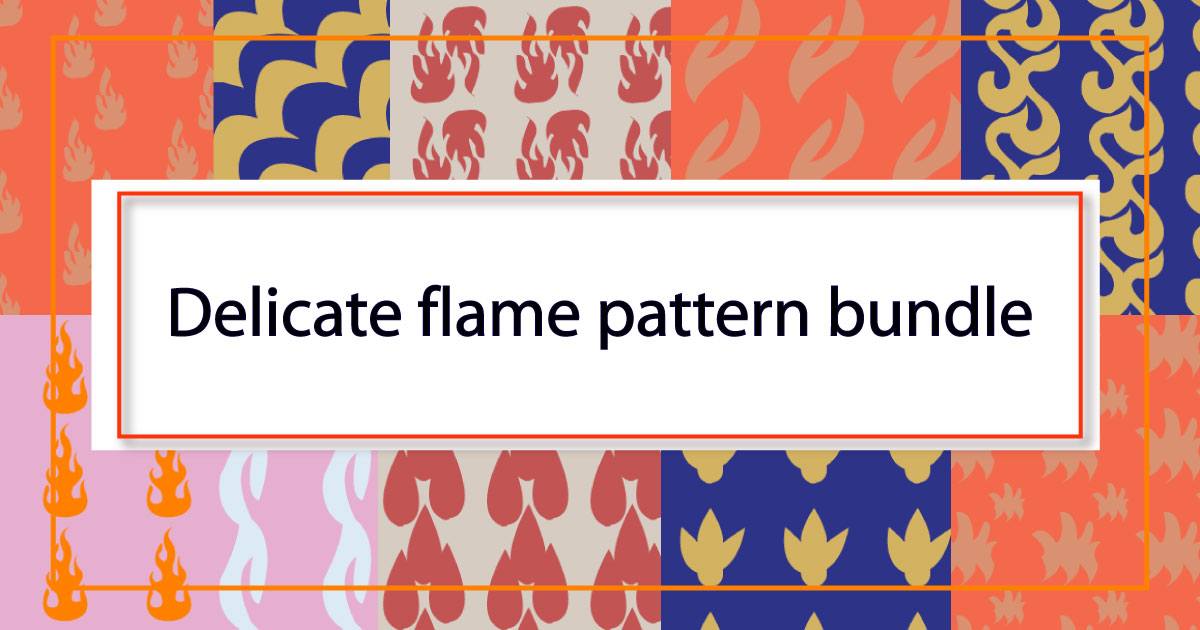 Delicate Flame Pattern Bundle Bundle · Creative Fabrica
