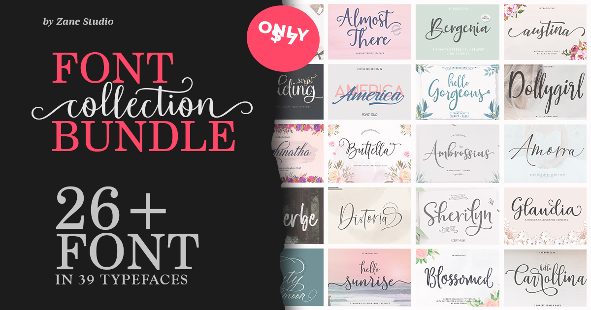 Fonts Collection Bundle Bundle · Creative Fabrica