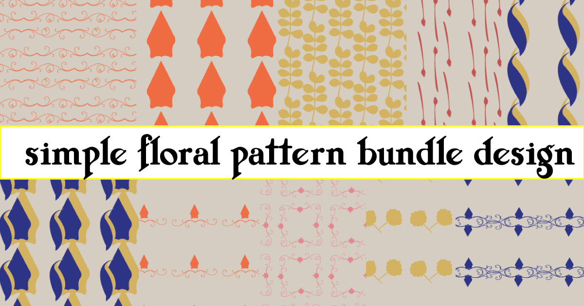 Floral Pattern Bundle Bundle · Creative Fabrica
