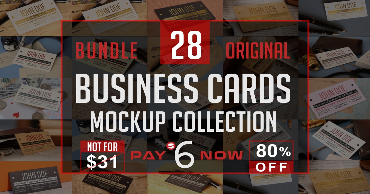 Business Card Mockup Bundle Bundle · Creative Fabrica
