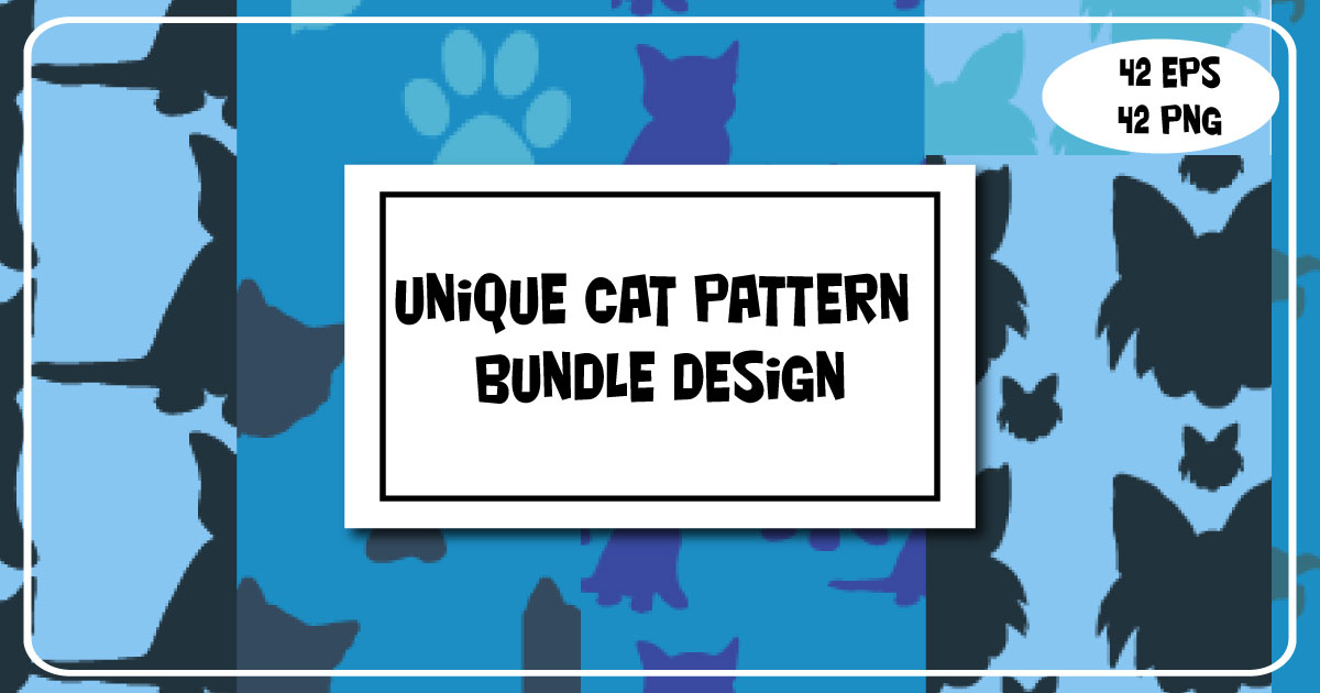 Unique Cat Pattern Design Bundle Bundle · Creative Fabrica