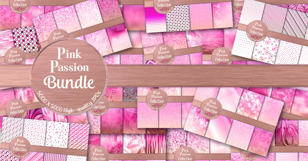 Pink Passion Backgrounds Bundle Bundle · Creative Fabrica